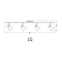 Patriot Lighting® Alto Matte Black 4 Light LED Track Light at Menards®