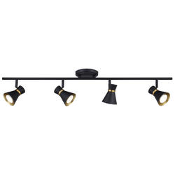 Patriot Lighting® Alto Matte Black 4 Light LED Track Light at Menards®