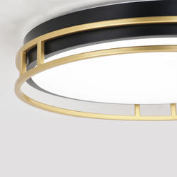 Patriot Lighting® Northgate Matte Black Integrated LED Flush Mount ...