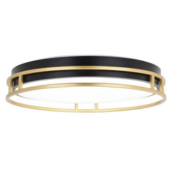 Patriot Lighting® Northgate Matte Black Integrated LED Flush Mount ...