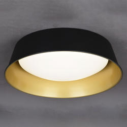 Patriot Lighting® Beacon Hill Matte Black Integrated LED Flush Mount ...
