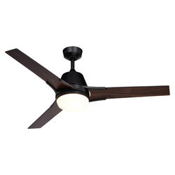 Patriot Lighting® Cressent 52" Black Indoor/Outdoor LED Ceiling Fan ...