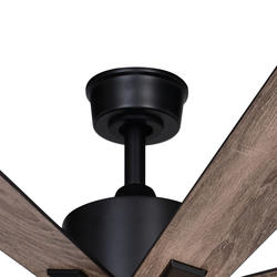 Patriot Lighting® Crawford 60" Black Indoor LED Ceiling Fan with Remote ...