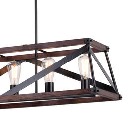 Patriot Lighting® Wade Matte Black 5-Light Linear Chandelier at Menards®