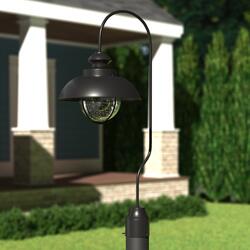 Patriot Lighting® Harwich Textured Black Outdoor Post Light at Menards®