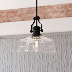 Patriot Lighting® Beloit Matte Black 1-Light Pendant at Menards®