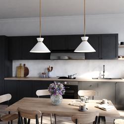 Patriot Lighting® Racine Matte White 1-Light Indoor Pendant at Menards®