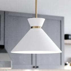 Patriot Lighting® Racine Matte White 1-Light Indoor Pendant at Menards®