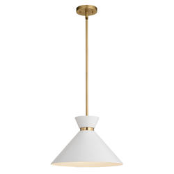 Patriot Lighting® Racine Matte White 1-Light Indoor Pendant at Menards®