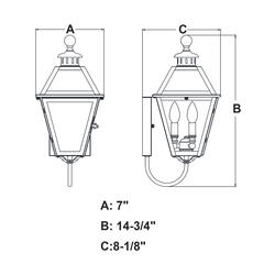 Patriot Lighting® Nottingham Textured Black Outdoor Wall Light at Menards®