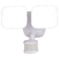Patriot Lighting® Theta White 2-Light LED Outdoor Motion Sensor Flood ...