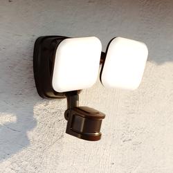 Patriot Lighting® Theta Bronze 2-Light LED Outdoor Motion Sensor Flood ...