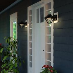 Patriot Lighting® Jackson Textured Black 1-Light Outdoor Wall Light at ...