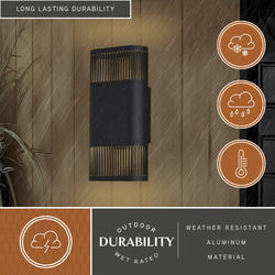 Patriot Lighting® Skyline Textured Black LED Indoor/Outdoor Wall Light ...