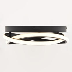 Patriot Lighting® North End Matte Black Indoor/Outdoor LED Flush Mount ...
