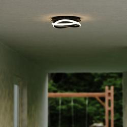 Patriot Lighting® North End Matte Black Indoor/Outdoor LED Flush Mount ...