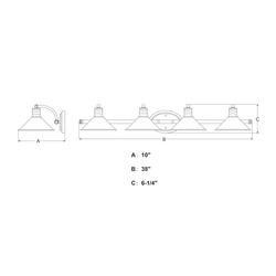 Patriot Lighting® Akron Matte Black 4 Light Vanity Light at Menards®