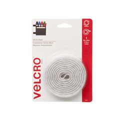 VELCRO® Brand Sticky Back™ 5' x 3/4" White Fastener Tape with Dispenser ...