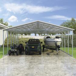 VersaTube® Pinnacle 24' W x 24' L x 9' H Heavy-Duty Series Carport ...