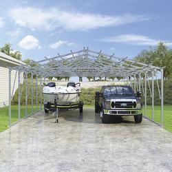 VersaTube® Pinnacle 24' W x 30' L x 9' H Heavy-Duty Series Carport ...