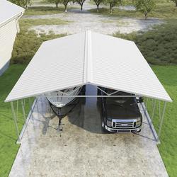 VersaTube® Pinnacle 24' W x 30' L x 9' H Heavy-Duty Series Carport ...