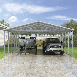 VersaTube® Pinnacle 24' W x 30' L x 9' H Heavy-Duty Series Carport ...