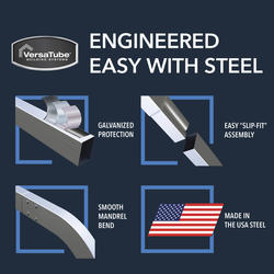 VersaTube® Pinnacle 30' W x 30' L x 9' H Heavy-Duty Series Carport ...