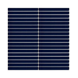 Vidro Real® Linear Navy Blue 12 x 12 Glossy Glass Mosaic Tile at Menards®