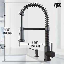 VIGO Edison One-Handle Pull-Down Matte Black Kitchen Faucet at Menards®