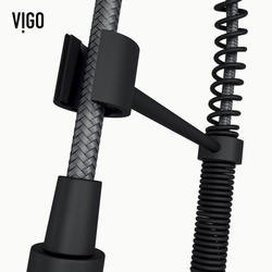 VIGO Edison Touchless One-Handle Pull-Down Matte Black Kitchen Faucet ...