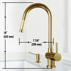 VIGO Gramercy One-Handle Pull-Down Matte Gold Kitchen Faucet at Menards®