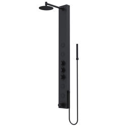VIGO Bowery 4-Jet Matte Black Shower Panel with Handheld Showerhead at ...