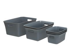 Small Gray Decorative Storage Basket - 3 Pack at Menards®