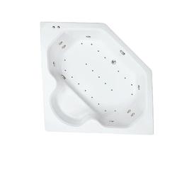 WaterTECH 60"W x 60"D x 23-1/2"H Biscuit 28-Jet Dual Massage Corner ...