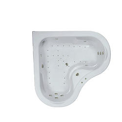 WaterTECH Elite 64"W x 64"D x 20-1/2"H Bone 36-Jet Dual Massage Corner ...