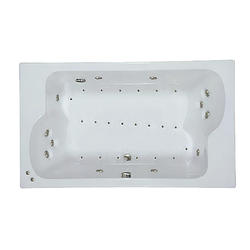 WaterTECH 72"W x 43"D x 25"H Biscuit 32-Jet Dual Massage Whirlpool ...