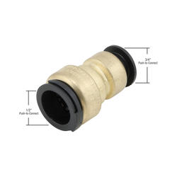 Watts® AquaLock™ 3/4" x 1/2" Push to Connect Lead-Free Brass Coupling ...