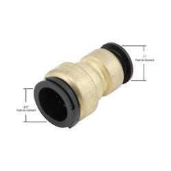 Watts® AquaLock™ 1" x 3/4" Push to Connect Lead-Free Brass Coupling at ...