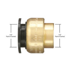 Watts® AquaLock™ 1/2" Push to Connect Lead-Free Brass Cap at Menards®