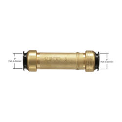 Watts® AquaLock™ 1" Push to Connect Lead-Free Brass Slip Repair ...