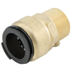 Watts® AquaLock™ 3/4" Push to Connect x MIP Lead-Free Brass Connector ...