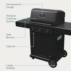 Char-Broil® Pro Series 3-Burner Gas Grill and Griddle with Side Burner ...