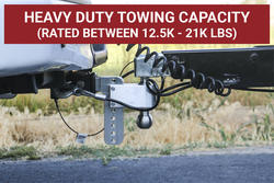 Weigh Safe 180° Trailer Hitch with Stainless Steel Combo Ball (6" Drop ...