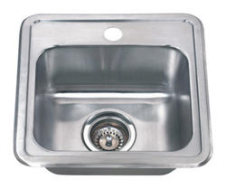 Wells Sinkware 15-inch 22-gauge Drop-in Single Bowl Stainless Steel Bar ...