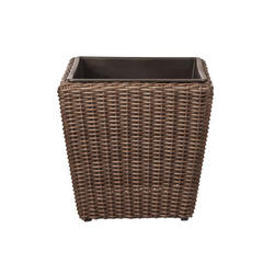 13"H Square Plastic-Wicker Planter at Menards®