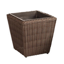 13"H Square Plastic-Wicker Planter at Menards®