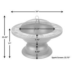 Backyard Creations® 34" Tile Top Steel Fire Pit at Menards®