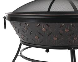 Backyard Creations® 35" Bronze Steel Fire Pit at Menards®