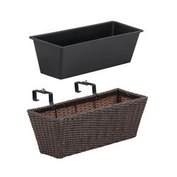 20.5"W Resin-Wicker Deck Rail Planter at Menards®