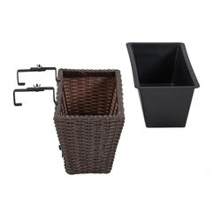 20.5"W Resin-Wicker Deck Rail Planter at Menards®